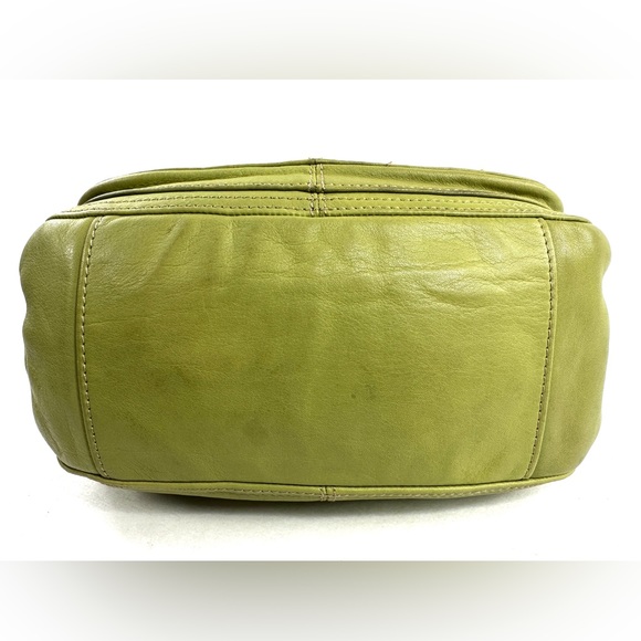 Fossil | Bags | Fossil Green Leather Small Front Flap Boho Satchel ...